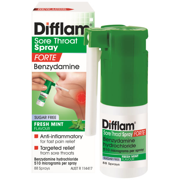 Difflam Forte Mouth & Throat Treatment Spray, 15mL. ZOOM Pharmacy